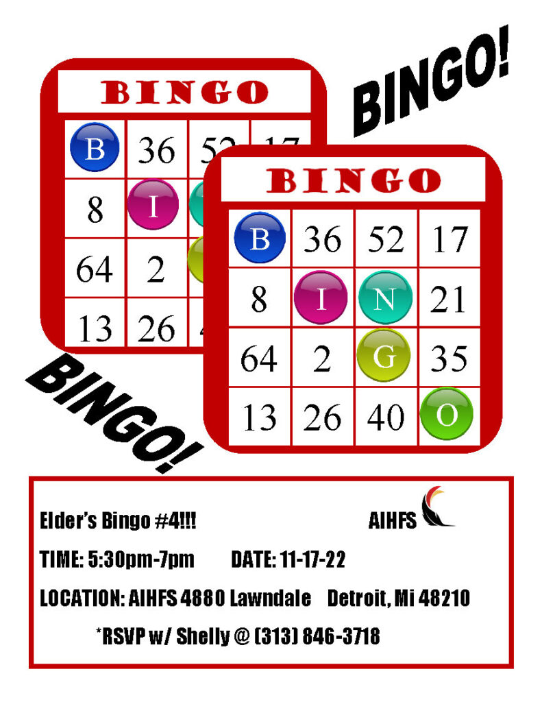 Elder’s Bingo – AIHFS